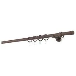 Gardinenstange mydeco "20mm Cap Wandtr&auml;ger 6,5 cm", braun, L:300cm, Gardinenstangen