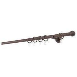 Gardinenstange mydeco "20mm Ball Wandtr&auml;ger 6,5 cm", braun, L:370cm, Gardinenstangen