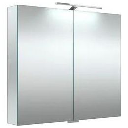 Spiegelschrank Welltime "G-Line", transparent, B:80,8cm H:70cm T:13cm, FSC-zertifizierter Holzwerkstoff, Schr&auml;nke, Spiegelschrank, doppelseitig verspiegelt und mit verspiegelten Seitenw&auml;nden, Softclose