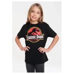 T-Shirt logoshirt "Jurassic Park Logo", M&auml;dchen, Gr. 164, schwarz, 100% Baumwolle, unifarben, normal, Rundhals, Shirts T-Shirt, mit coolem Print