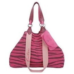 Henkeltasche Fritzi aus Preussen "Izzy", Damen, Gr. B/H/T: 16cm x 36cm x 50cm, rosa (rosa, pink), Baumwolle, unifarben, Taschen, aus veganen Materialien
