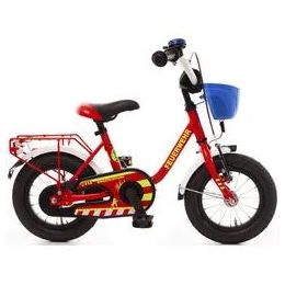 Kinderfahrrad Bachtenkirch "12" Feuerwehr" Gr. 23, rot (rot, rot), Fahrr&auml;der, Kinder, 23cm, 12 Zoll (30,48cm)