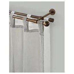 Gardinenstange Garesa "BOLTI", braun (bronzefarben), L:220cm &Oslash;:16mm, Metall, Gardinenstangen, Vorhanggarnitur, verl&auml;ngerbar, Wandmontage, ohne Ringe