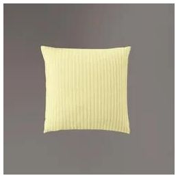 Kissenbezug Irisette "Lumen 8129", gelb (vanill), B:40cm L:40cm, Interlock-Jersey, Obermaterial: 100% Baumwolle, Kissenbez&uuml;ge, Kissenbezug, hochwertig und traumhaft weich
