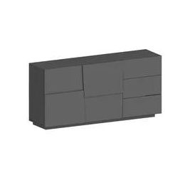 Sideboard Home Affaire "Pongo", schwarz (anthrazit matt), B:180cm H:86cm T:44,2cm, Holzwerkstoff, Sideboards, Sideboard