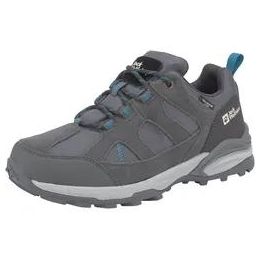 Wanderschuh Jack Wolfskin "TRAIL HIKER TEXAPORE LOW W", Damen, Gr. 39, grau (grau, mint), Leder, Textil, Schuhe Wanderschuh, wasserdicht, Trekkingschuh