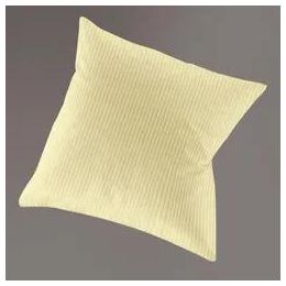 Kissenbezug Irisette "Lumen 8129", gelb (vanill), B:80cm L:80cm, Interlock-Jersey, Obermaterial: 100% Baumwolle, Kissenbez&uuml;ge, Kissenbezug, hochwertig und traumhaft weich