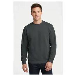 Sweatshirt Fruit of the Loom, Herren, Gr. XXL (60/62), grau (graphit), angeraute Sweatware, Obermaterial: 80% Baumwolle, 20% Polyester, unifarben, schmal h&uuml;ftlang, Rundhals, Rippb&uuml;ndchen, Sweatshirts Sweatshirt, im unifarbenen Design