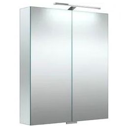 Spiegelschrank Welltime "G-Line", transparent, B:60,8cm H:70cm T:13cm, FSC-zertifizierter Holzwerkstoff, Schr&auml;nke, Spiegelschrank, doppelseitig verspiegelt und mit verspiegelten Seitenw&auml;nden, Softclose