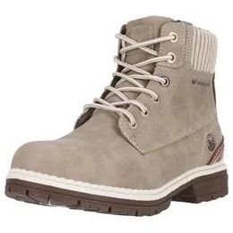 Stiefel WHISTLER "Lasti", Damen, Gr. 40, braun (braun, beige), Synthetik, Schuhe Stiefel, mit Schn&uuml;rung und Allwetterprofil