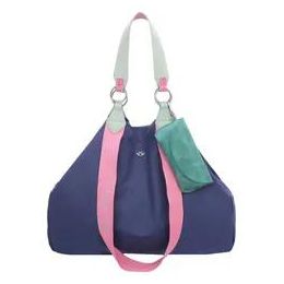 Henkeltasche Fritzi aus Preussen "Izzy", Damen, Gr. B/H/T: 16cm x 36cm x 50cm, blau, Baumwolle, unifarben, Taschen, aus veganen Materialien