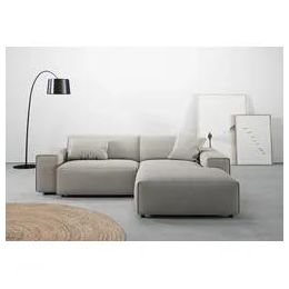 Ecksofa Home Affaire "Glimminge L-Form auch in Breitcord, Feincord + Easy care-Bezug", grau (hellgrau), B:234cm H:71cm T:191cm, 100% Polyester, Sofas, Ecksofa, Breite 234, Zierkissen