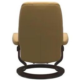 Relaxsessel stressless "Consul", gelb (honey paloma), B:85cm H:100cm T:77cm, Leder BATICK: BATICK ist ein leicht korrigiertes, durchgef&auml;rbtes und genarbtes M&ouml;belleder, bei dem die meisten Unebenheiten und Spuren in der Regel entfernt wurden.;Leder PALOMA: PALOMA ist ein durchgef&auml;rbtes Semianilin-M&ouml;belleder mit nat&uuml;rlicher Narbung.;ROHLEDER Stoff Q2 FARON: Ein fester zuverl&auml;ssiger Boucl&eacute; mit einem 