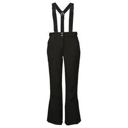 Softshellhose Killtec "WMN Ski Sftshll PNTS C", Damen, Gr. 36, Normalgr&ouml;&szlig;en, schwarz, Oberseite: 94% Polyester, 6% Elasthan;R&uuml;ckseite: 100% Polyester;Futter: 100% Polyester, Hosen Softshellhose, Softshellhose: wasserabweisend, atmungsaktiv, verstellbare Tr&auml;ger