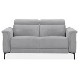 2-Sitzer OTTO HOME "Lund, mit Relaxfunktion und Kopfteilverstellung", grau (hellgrau), B:160cm H:97cm T:100cm, Webstoff 100% Polyester, Sofas, manuell od. elektrisch (m.USB-C), Echtleder, Kunstleder, Webstoff