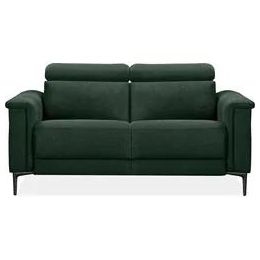 2-Sitzer OTTO HOME "Lund, mit Relaxfunktion und Kopfteilverstellung", gr&uuml;n (dunkelgr&uuml;n), B:160cm H:97cm T:100cm, Webstoff 100% Polyester, Sofas, manuell od. elektrisch (m.USB-C), Echtleder, Kunstleder, Webstoff