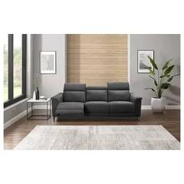 3-Sitzer OTTO HOME "LUND B: 222 cm - OTTO. Verl&auml;ssliche Qualit&auml;t. Mit Relaxfunktion", grau (anthrazit), B:222cm H:97cm T:100cm, Webstoff 100% Polyester, Sofas, in 2 Sitzen (links/rechts), manuell/elektrisch (USB-C), Kopfteilverst.
