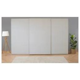 Schwebet&uuml;renschrank Rauch "Kleiderschrank Schrank Garderobe KOLUNA mit Dekor-Front", grau (seidengrau), B:360cm H:229cm T:62cm, Holzwerkstoff, Schr&auml;nke, Schwebet&uuml;renschrank, inkl. 2 Innenschubladen sowie extra Einlegeb&ouml;den MADE IN GERMANY