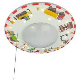 Niermann Standby NIERMANN Deckenleuchte "Baustelle, Kinderlampe, Kinderzimmer", bunt (multi color), 1, &Oslash; 54cm H: 11cm, 1 Stk., Leuchten, hochwertiger Druck auf kompletter Oberfl&auml;che, Kinderlampe
