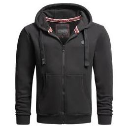 Sweatjacke Alessandro Salvarini "ASLomborio", Herren, Gr. L (52), schwarz, Obermaterial: 65% Baumwolle, 35% Polyester, Sweatjacken Sweatjacke, warme Kapuzenjacke