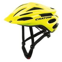 Mountainbikehelm Cratoni "MTB-Fahrradhelm Pacer" Gr. 59, gelb (neongelb matt), Helme, 59/62 Kopfumfang: 59cm - 62cm