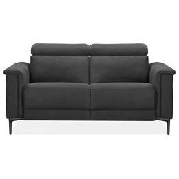 2-Sitzer OTTO HOME "Lund, mit Relaxfunktion und Kopfteilverstellung", grau (anthrazit), B:160cm H:97cm T:100cm, Webstoff 100% Polyester, Sofas, manuell od. elektrisch (m.USB-C), Echtleder, Kunstleder, Webstoff