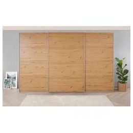Schwebet&uuml;renschrank Rauch "Kleiderschrank Schrank Garderobe KOLUNA mit Dekor-Front", braun (eiche artisan), B:360cm H:229cm T:62cm, Holzwerkstoff, Schr&auml;nke, Schwebet&uuml;renschrank, inkl. 2 Innenschubladen sowie extra Einlegeb&ouml;den MADE IN GERMANY