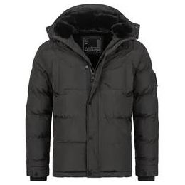 Winterjacke Alessandro Salvarini "ASEzkimo", Herren, Gr. M, grau (dunkelgrau), Obermaterial: 100% Polyester; Innenseite: 100% Polyester; Futter: 100% Polyester; Fellimitat: 100% Polyester, Jacken Winterjacke, mit warmen Teddyfell