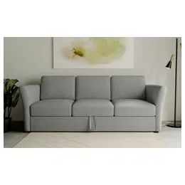 3-Sitzer Home Affaire "Lavars Schlafsofa", grau, B:230cm H:90cm T:89cm, 53% strukturiertes Polyester, 47% Polyester, Sofas, mit Bettfunktion, in zwei verschiedenen Bezugsqualit&auml;ten