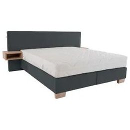 Boxspringbett Alina "Daria", grau (dunkelgrau gcp 129), B:247cm L:213cm, Chenille GCP (100% Polyester), Komplettbetten, Boxspringbett, integrierte Nachttische und Matratze, unterschiedliche Ausf&uuml;hrungen