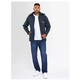 Softshelljacke Arctic Seven "ASAdventuraa", Herren, Gr. M, blau (navy), Obermaterial: 96% Polyester, 4% Elasthan; Innenseite: 100% Polyester, Jacken Softshelljacke, sportliche Outdoorjacke mit abnehmbarer Kapuze