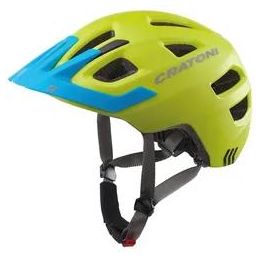 Kinderfahrradhelm Cratoni "MAXSTER PRO" Gr. 46, gr&uuml;n (lime, blau matt), Helme, Kinder, 46/51 Kopfumfang: 46cm - 51cm