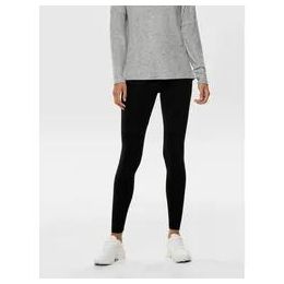 Leggings Only "ONLLIVE &ndash; Elastischer Bund f&uuml;r Komfort und Bewegungsfreiheit", Damen, Gr. M (38), N-Gr, schwarz, Jersey, Obermaterial: 95% Baumwolle, 5% Elasthan, unifarben, sehr figurbetont normal, Hosen Leggings, sehr figurbetont, Jersey, Baumwollmischung, elastisch, unifarben