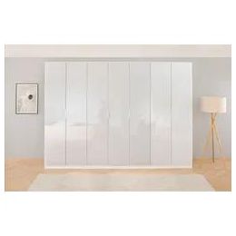 Dreht&uuml;renschrank Rauch "Kleiderschrank Schrank Garderobe KOLUNA mit hochwertiger Glasfront", wei&szlig; (alpinwei&szlig;, glas kristallwei&szlig;), B:315cm H:210cm T:54cm, Holzwerkstoff, Schr&auml;nke, Dreht&uuml;renschrank, inkl. 2 Innenschubladen sowie extra Einlegeb&ouml;den MADE IN GERMANY