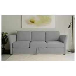 3-Sitzer Home Affaire "Lavars Schlafsofa", grau (warm grau), B:230cm H:90cm T:89cm, 62% Polypropylene, 38% Polyester, Sofas, mit Bettfunktion, in zwei verschiedenen Bezugsqualit&auml;ten