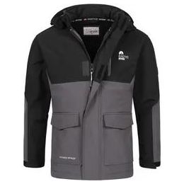Softshelljacke Arctic Seven "ASRenaldoo", Herren, Gr. M, schwarz (schwarz, dunkelgrau), Obermaterial: 96% Polyester, 4% Elasthan; Innenseite: 100% Polyester, Jacken Softshelljacke, sportliche Funktionsjacke