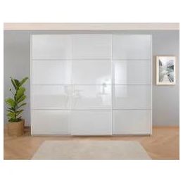 Schwebet&uuml;renschrank Rauch "Kleiderschrank Schrank Garderobe KOLUNA mit hochwertiger Glasfront", wei&szlig; (alpinwei&szlig;, glas kristallwei&szlig;), B:271cm H:210cm T:62cm, Holzwerkstoff, Schr&auml;nke, Schwebet&uuml;renschrank, Breiten 203/271/315/360 cm H&ouml;hen 210/229 cm MADE IN GERMANY