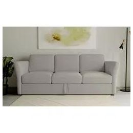 3-Sitzer Home Affaire "Lavars Schlafsofa", braun (latte), B:230cm H:90cm T:89cm, 53% strukturiertes Polyester, 47% Polyester, Sofas, mit Bettfunktion, in zwei verschiedenen Bezugsqualit&auml;ten