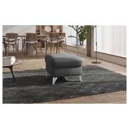 Sit & More Polsterhocker SIT & MORE "Astoria", grau, B:63cm H:48cm T:74cm, 100% Polyester, Hocker, Polsterhocker, Passend zur "Astoria"-Serie