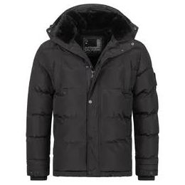 Winterjacke Alessandro Salvarini "ASEzkimo", Herren, Gr. M, schwarz, Obermaterial: 100% Polyester; Innenseite: 100% Polyester; Futter: 100% Polyester; Fellimitat: 100% Polyester, Jacken Winterjacke, mit warmen Teddyfell