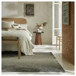 Teppich FLAIR RUGS "Jute Ombre", grau, B:120cm H:8mm L:170cm, Jute, Kunstfaser, Wolle, Teppiche, Teppich