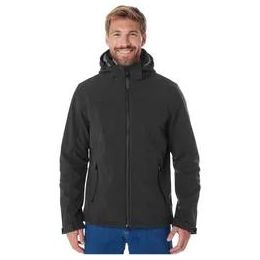Softshelljacke Killtec "Herren Softshelljacke", Herren, Gr. M, schwarz, Oberseite: 100% Polyester;R&uuml;ckseite: 100% Polyester, Jacken Softshelljacke, Wasserabweisende Softshelljacke mit Fleece, abnehmbarer Kapuze