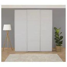 Schwebet&uuml;renschrank Rauch "Kleiderschrank Schrank Garderobe KOLUNA mit Dekor-Front", grau (seidengrau), B:203cm H:210cm T:62cm, Holzwerkstoff, Schr&auml;nke, Schwebet&uuml;renschrank, Breiten 203/271/315/360 cm H&ouml;hen 210/229 cm MADE IN GERMANY