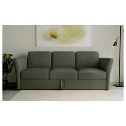 3-Sitzer Home Affaire "Lavars Schlafsofa", gr&uuml;n (khaki), B:230cm H:90cm T:89cm, 62% Polypropylene, 38% Polyester, Sofas, mit Bettfunktion, in zwei verschiedenen Bezugsqualit&auml;ten