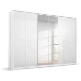Dreht&uuml;renschrank Rauch "Kleiderschrank Schrank Garderobe W&auml;scheschrank Ankleide OTELI", wei&szlig; (wei&szlig;, hochglanz wei&szlig;), B:275cm H:212cm T:58cm, Holzwerkstoff, Schr&auml;nke, Dreht&uuml;renschrank, inkl. Passepartout optional mit Beleuchtung MADE IN GERMANY