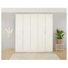 Dreht&uuml;renschrank Rauch "Kleiderschrank Schrank Garderobe KOLUNA mit Dekor-Front", wei&szlig; (alpinwei&szlig;), B:226cm H:210cm T:54cm, Holzwerkstoff, Schr&auml;nke, Dreht&uuml;renschrank, inkl. 2 Innenschubladen sowie extra Einlegeb&ouml;den MADE IN GERMANY
