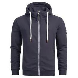 Sweatjacke Alessandro Salvarini "ASGilio", Damen, Gr. XXL (56), blau (navy), Obermaterial: 65% Baumwolle, 35% Polyester, Sweatjacken Sweatjacke, aus hochwertigem, warmem Material