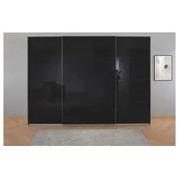 Schwebet&uuml;renschrank Rauch "Kleiderschrank Schrank Garderobe KOLUNA mit hochwertiger Glasfront", grau (graumetallic, glas basalt), B:315cm H:210cm T:62cm, Holzwerkstoff, Schr&auml;nke, Schwebet&uuml;renschrank, Breiten 203/271/315/360 cm H&ouml;hen 210/229 cm MADE IN GERMANY