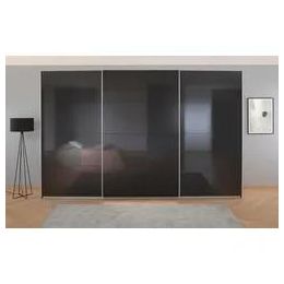 Schwebet&uuml;renschrank Rauch "Kleiderschrank Schrank Garderobe KOLUNA mit Hochglanz-Front", grau (graumetallic, hochglanz effektgrau), B:360cm H:210cm T:62cm, Holzwerkstoff, Schr&auml;nke, Schwebet&uuml;renschrank, inkl. 2 Innenschubladen sowie extra Einlegeb&ouml;den MADE IN GERMANY
