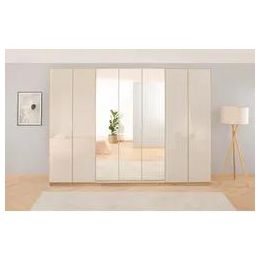 Dreht&uuml;renschrank Rauch "Kleiderschrank Schrank Garderobe KOLUNA mit hochwertiger Glas-Front", beige (eiche artisan, glas champagner), B:315cm H:210cm T:54cm, Holzwerkstoff, Schr&auml;nke, Dreht&uuml;renschrank, mit Spiegel, inkl. 2 Innenschubladen sowie extra B&ouml;den MADE IN GERMANY